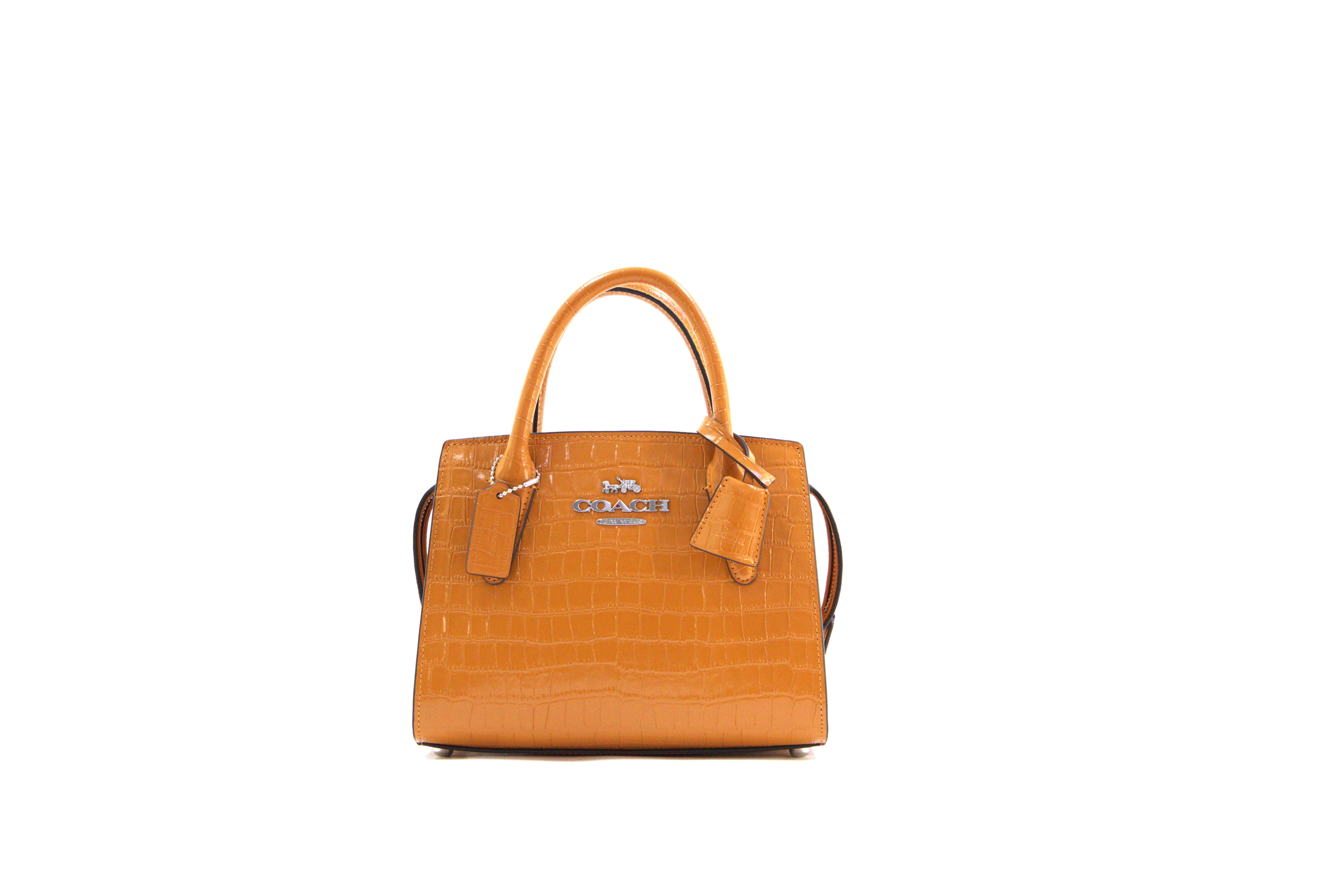 COACH CR105 CROC ANDREA CARYALL WASHED ORANGE